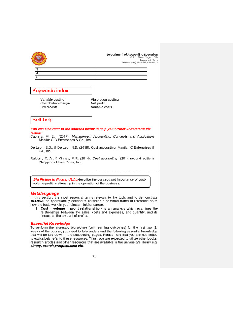 SIM - CVP Analysis and Profit Planning - 0 | PDF | Business Economics ...