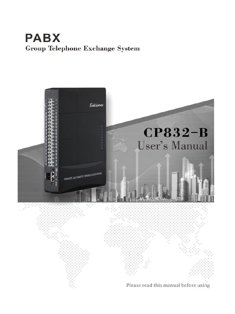 Pabx Cp832 B User Manual | PDF