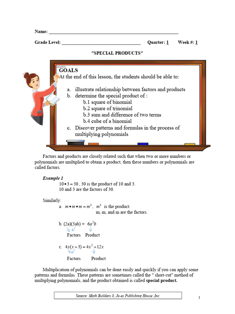 Grade 8 Mathematics | PDF | Polynomial | Multiplication