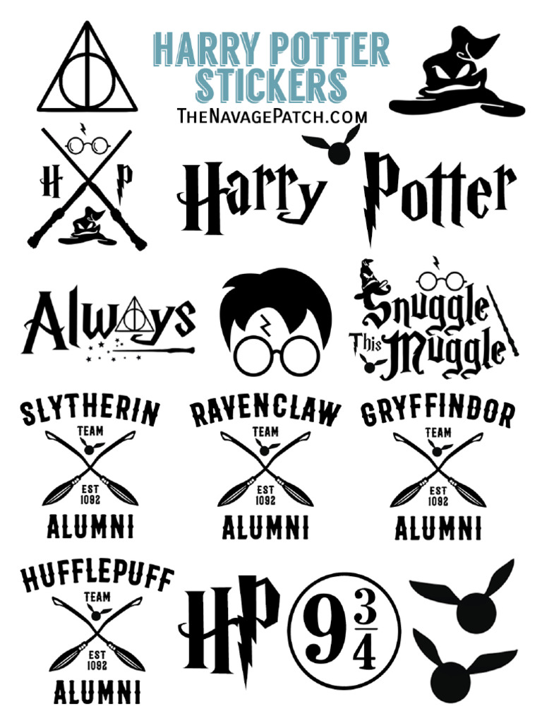 Harry Potter Stickers - TheNavagePatch | PDF