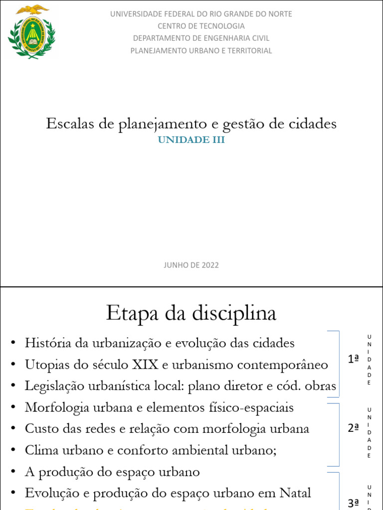 Urb Escalasplanejamento | PDF | Urbanismo | Planejamento urbano