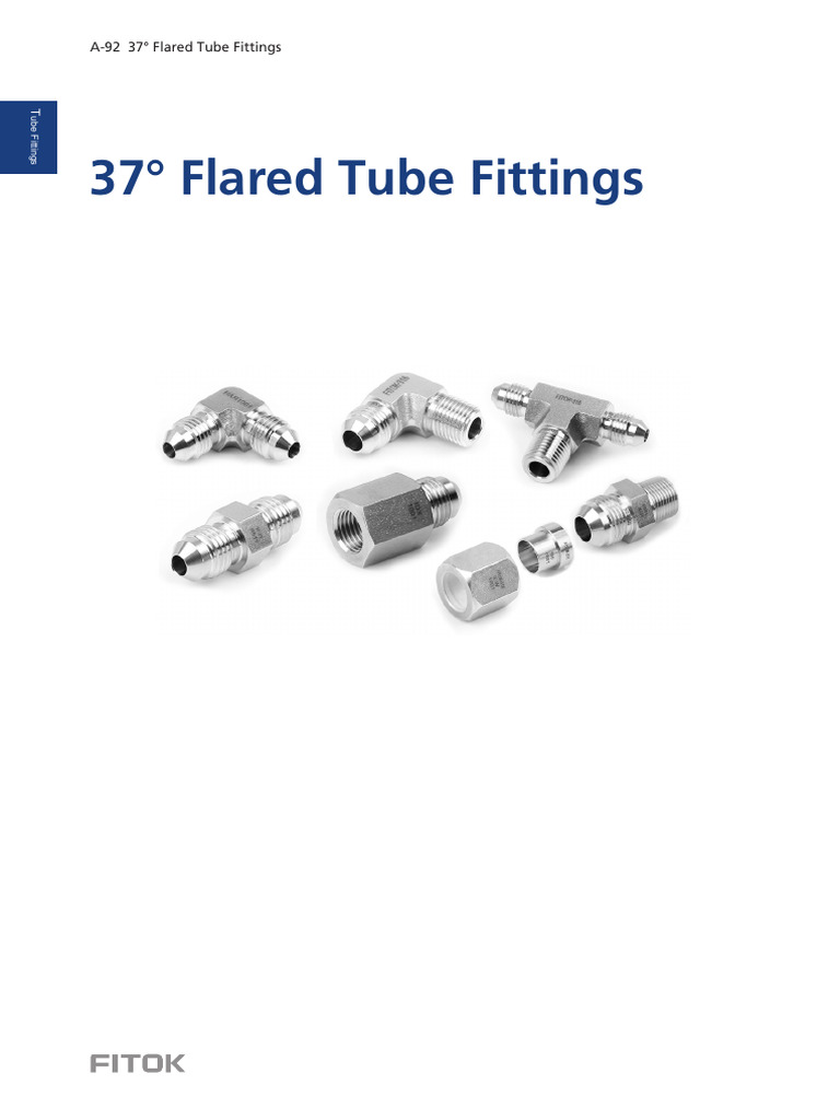 37° Flared Tube Fittings Overview | PDF | Pipe (Fluid Conveyance ...