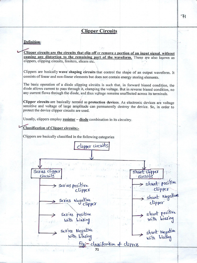 EDC NOTES - UNIT-2 Part-B (Clippers & Clampers) | PDF