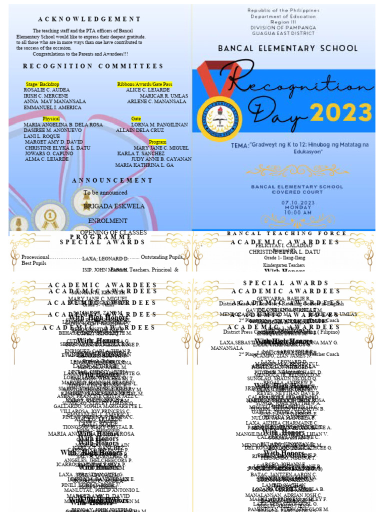 Program Recog 23 Final | PDF | Educational Organizations | Schools