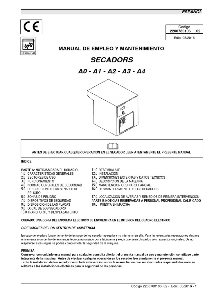 ABAC SECADOR DRY 20-25-45-60-85-130 Ed 02 (ES) | PDF