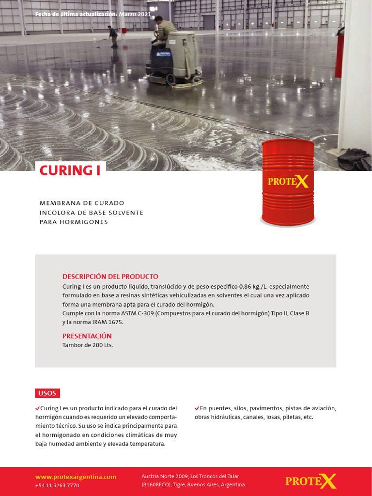 PROTEX Curing I - FichaTecnica 1 | PDF