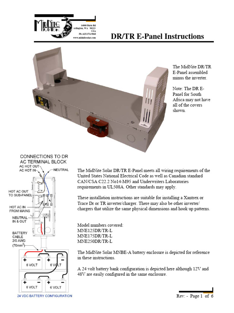 DR-TR Instructions | PDF | Alternating Current | Electrical Wiring