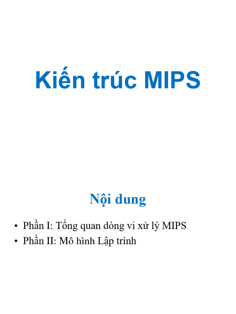 Kien Truc MIPS | PDF