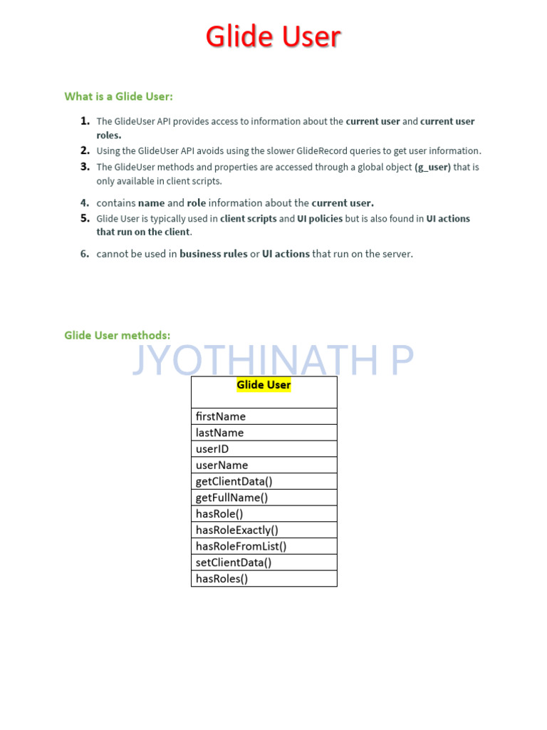 Glide User Servicenow Client Script 1709610448 Pdf System Software Computer Networking