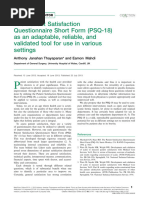 PSQ-18 Patient Satisfaction Questionnaire | PDF | Health Care ...