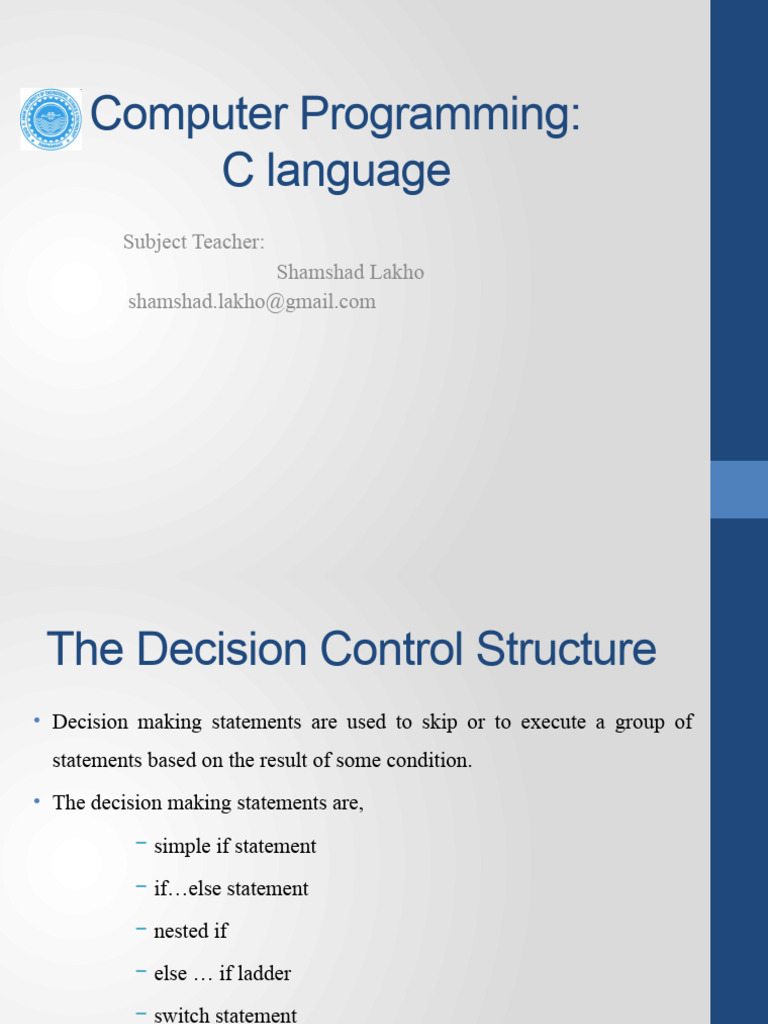 Decision Control Structure | PDF | Control Flow | Software Development