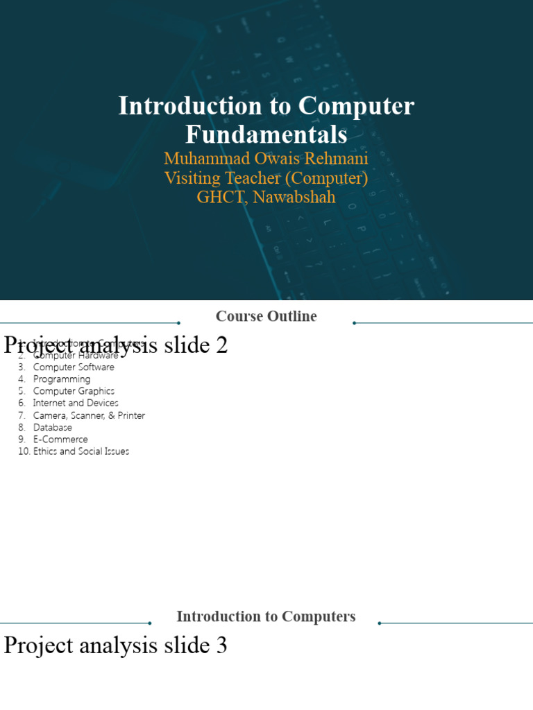 CHP 01 Introduction To Computers | PDF | Computer Hardware | Personal Computers