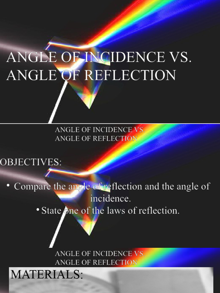 Reflection Law Explained | PDF | Reflection (Physics) | Mirror