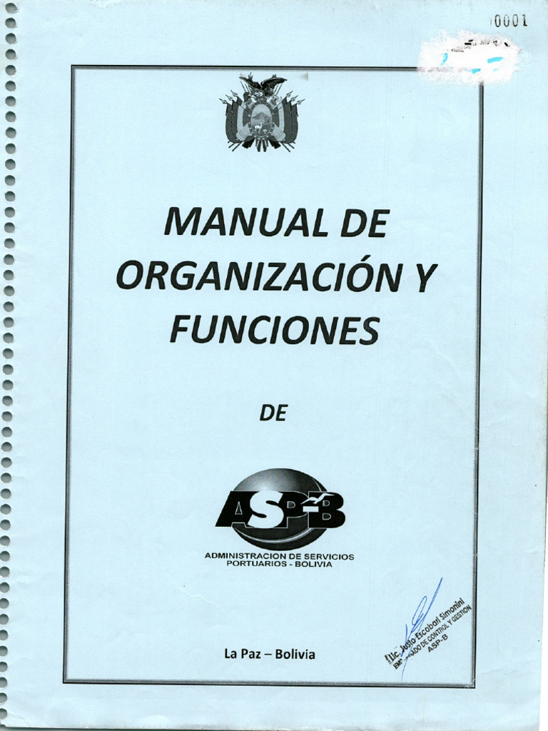 Manual de Organizacion y Funciones (MOF) (2008) | PDF