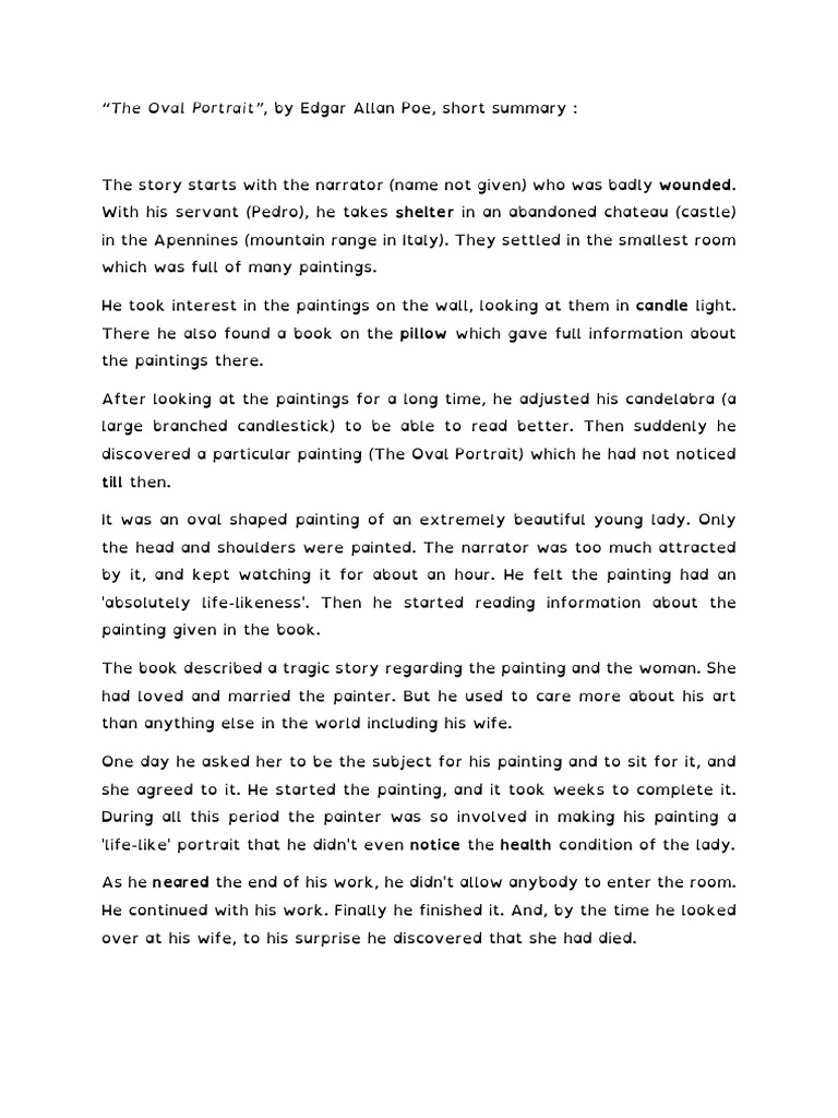 03 - The Oval Portrait Summary - Ready To Print | PDF