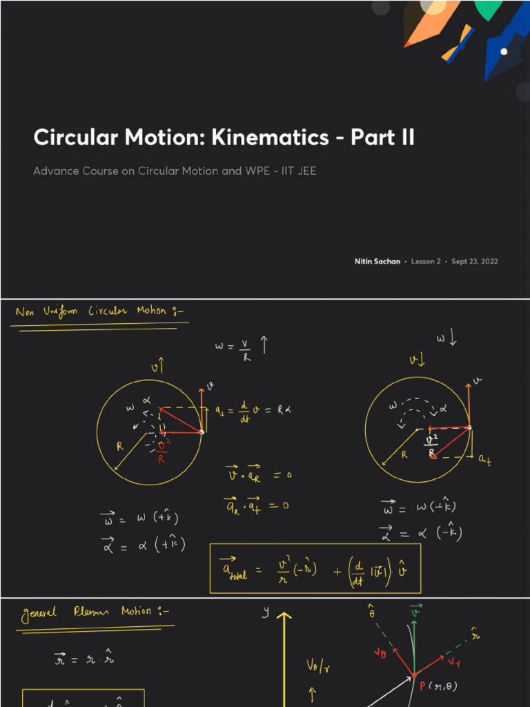 Circular Motion Kinematics Part II With Anno | PDF
