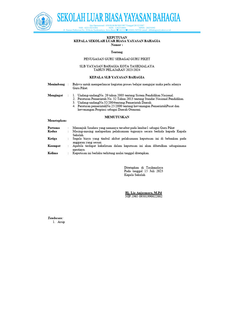 Sk-Piket-Guru-2023-2024 PMM | PDF