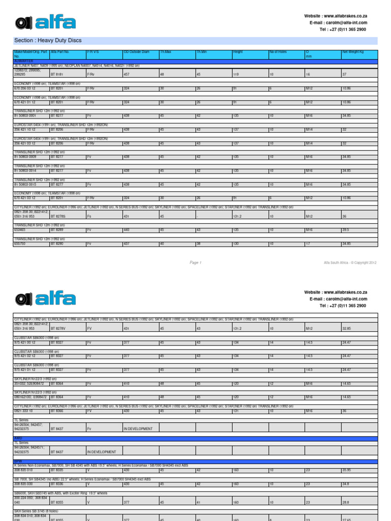 Alfa Disc Manual | PDF | Vehicles | Wheeled Vehicles