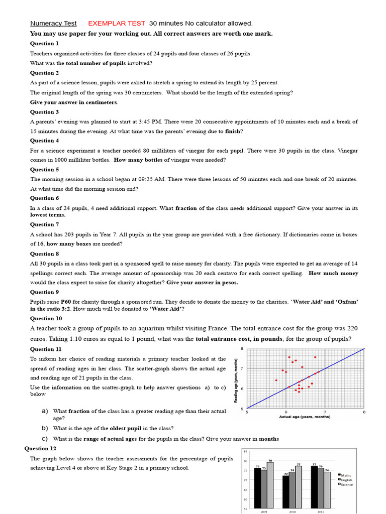 Numeracy Skills | PDF