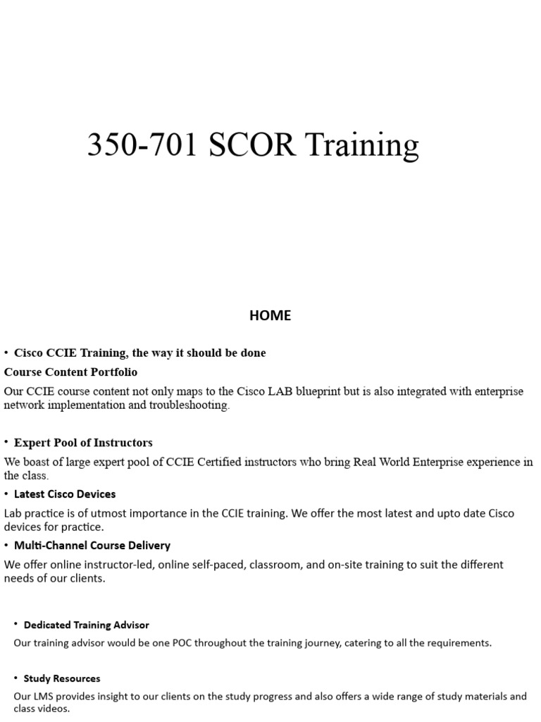 350-701 SCOR Training | PDF | Computer Network | Network Switch