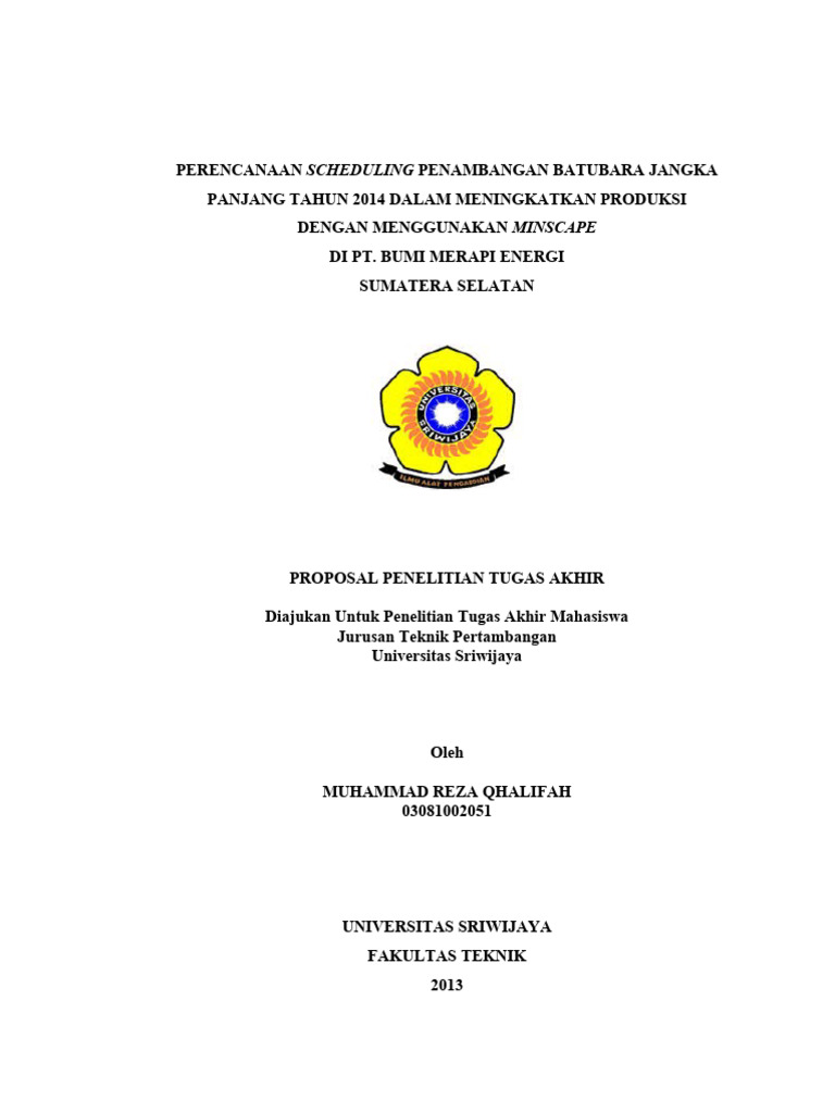 Proposal Tugas Akhir Reza Edit New | PDF