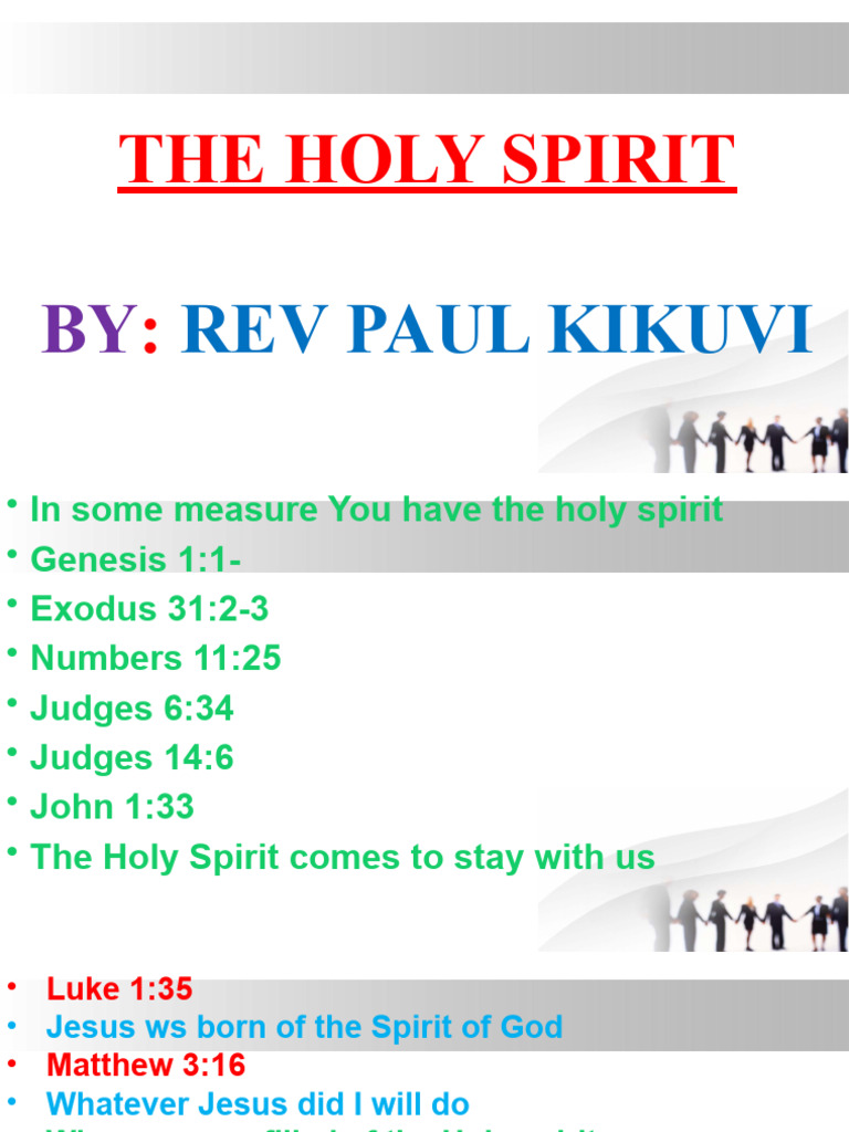 Understanding the Holy Spirit's Role | PDF