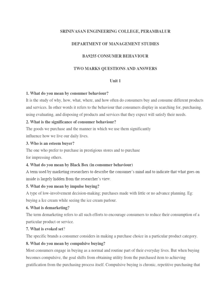 3240 BA9255 Consumer Behaviour | PDF | Consumer Behaviour | Behavior