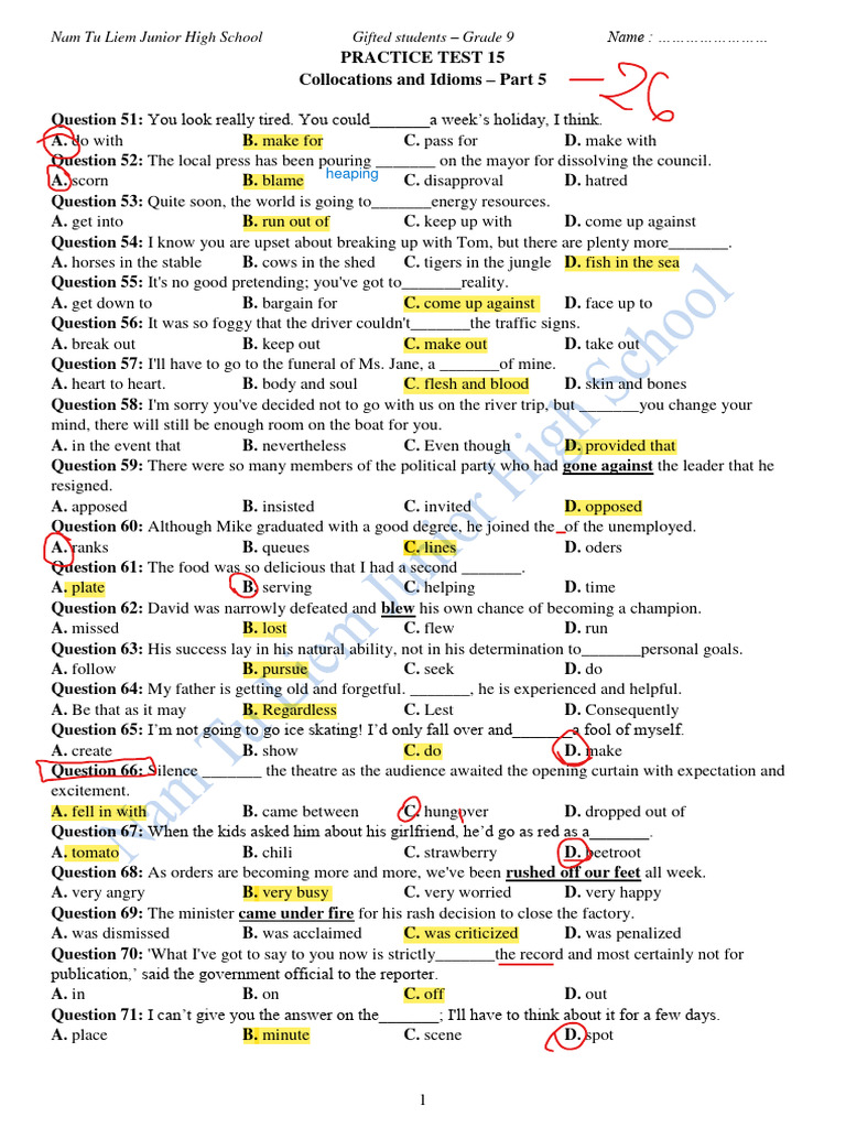 Practice 15. HSG 9 | PDF