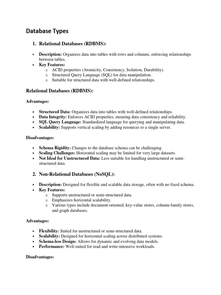 Database Types | Download Free PDF | No Sql | Databases
