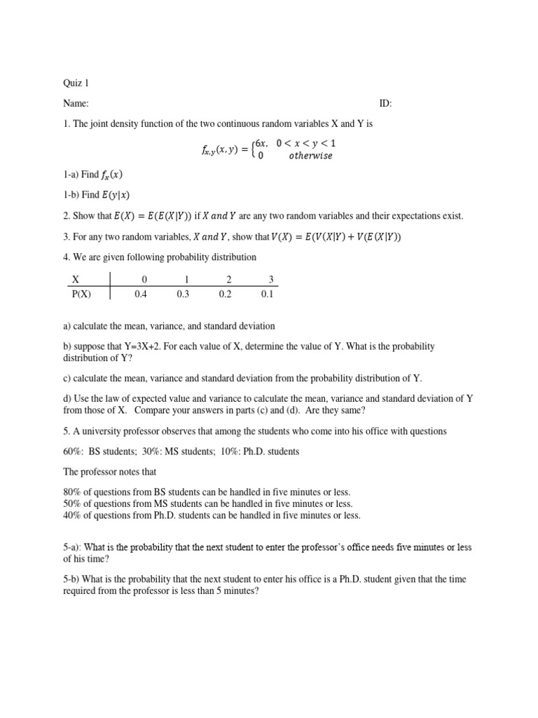 2023 Assignment1 | Download Free PDF | Probability Theory | Statistical Theory