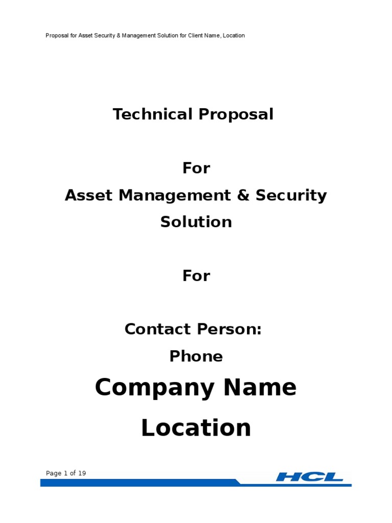 Asset Management Proposal by HCL Group | PDF | Radio Frequency ...