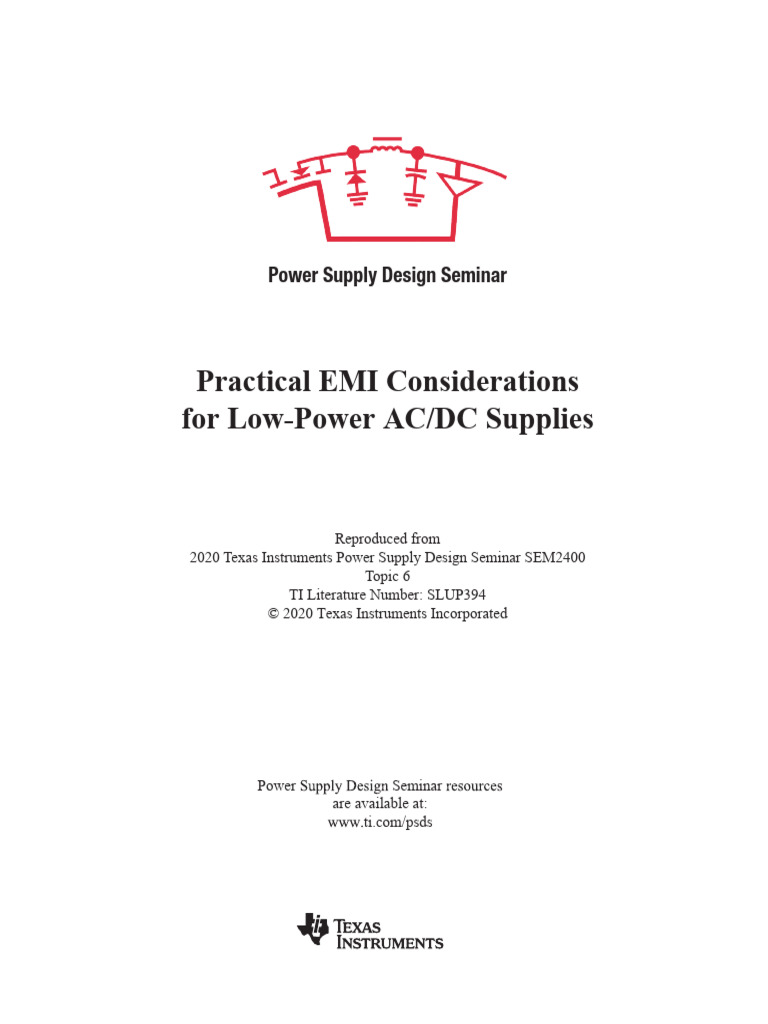 Practical EMI Considerations For Flyback | PDF | Electromagnetic Interference | Capacitor