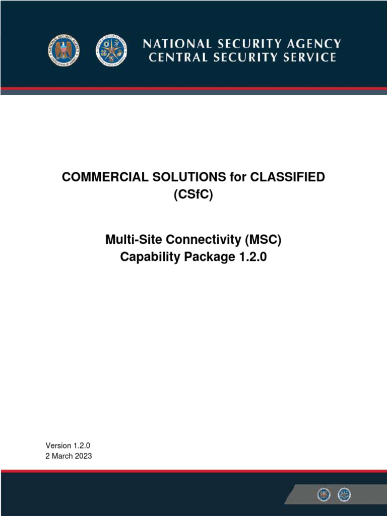 (U) Approved Multi-Site Connectivity Capability Package v1 - 2 - 0 ...