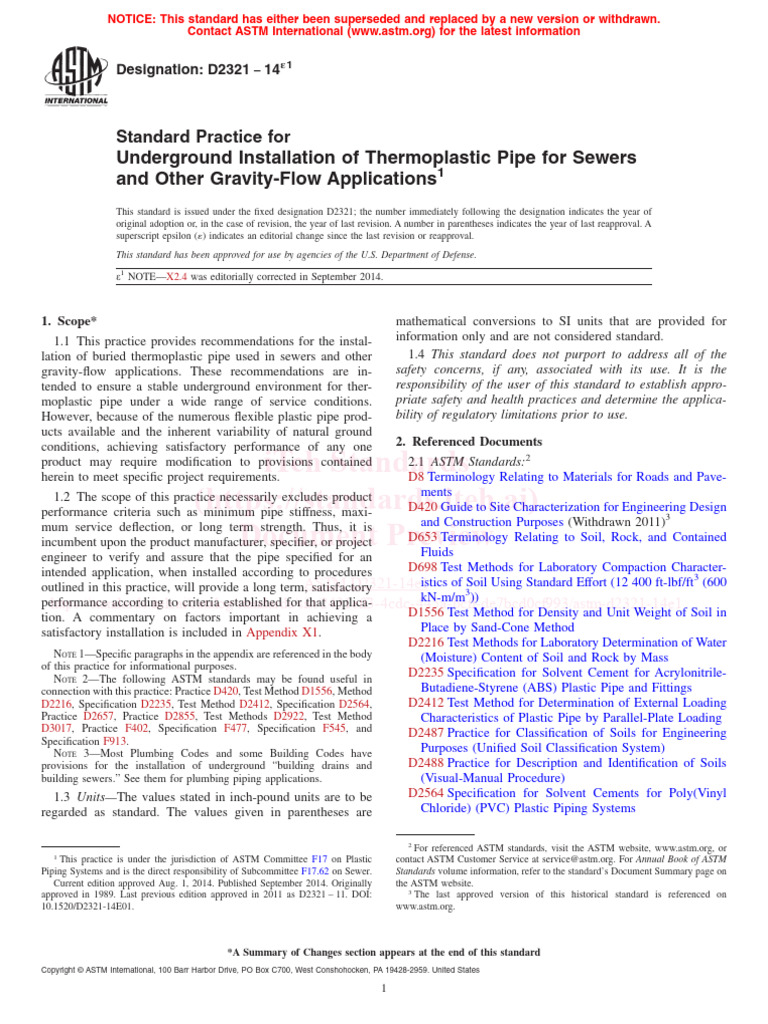 ASTM D2321 14e1 | PDF