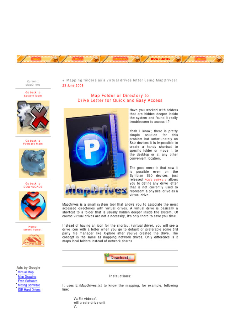 Map Folder Or Directory To Drive Letter For Quick And Easy Access Pdf Directory Computing