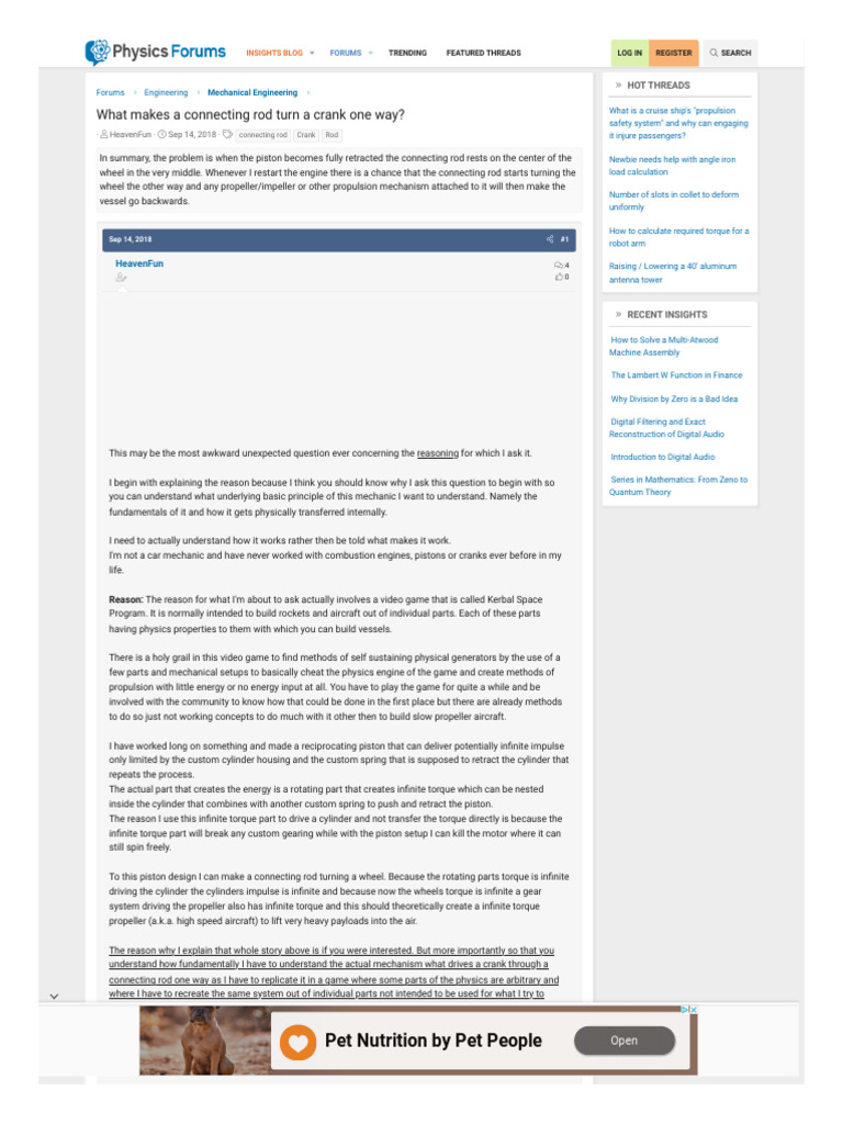 Understanding Connecting Rod Mechanics in Kerbal Space Program | PDF ...