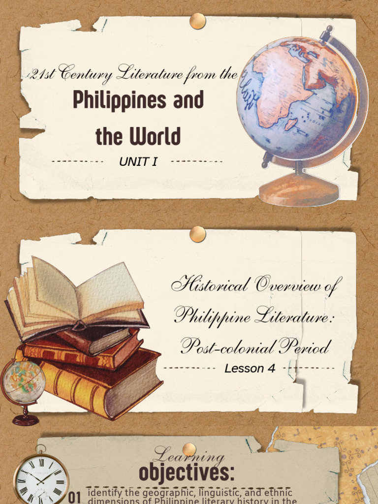 U1 L4 Historical Overview of Philippine Literature Post Colonial Period ...