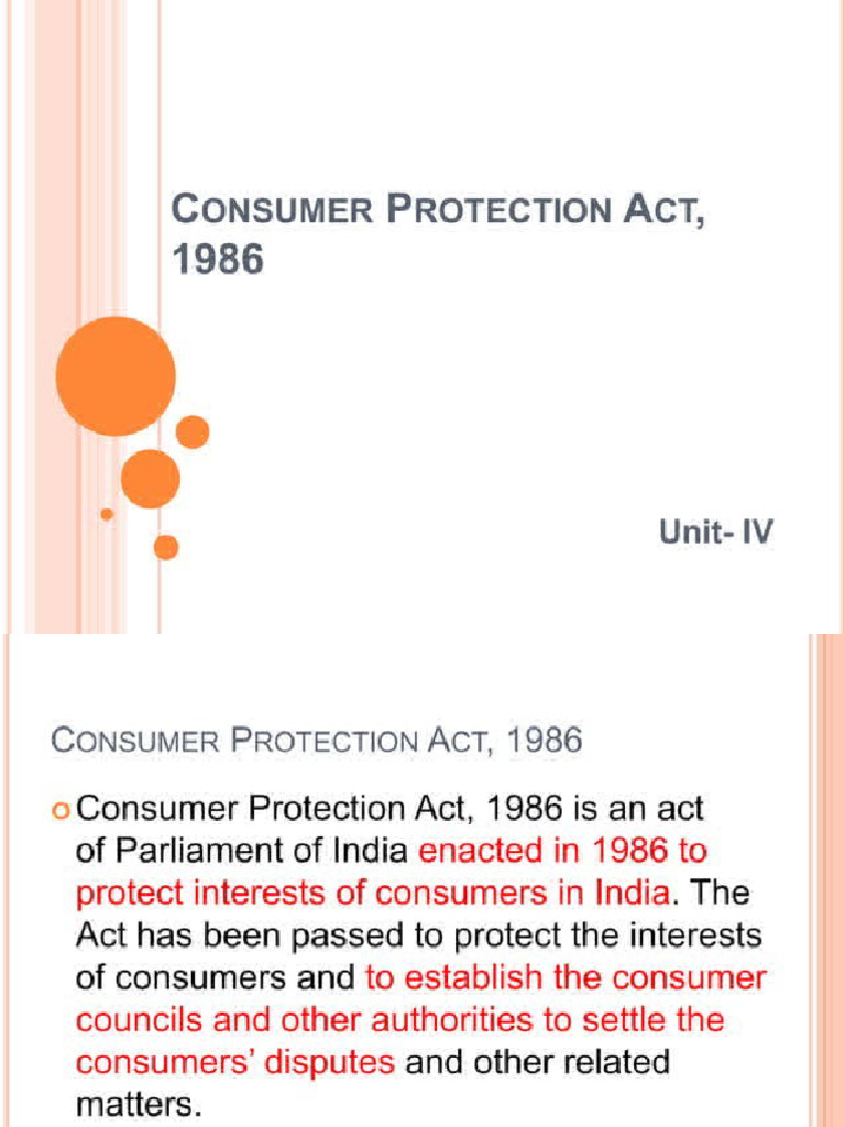 Consumer Protection Act | PDF