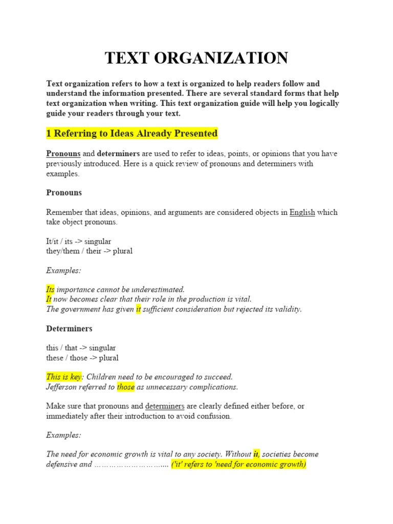 Lecture-3.... Text Organization | PDF | Cognitive Science | Linguistics