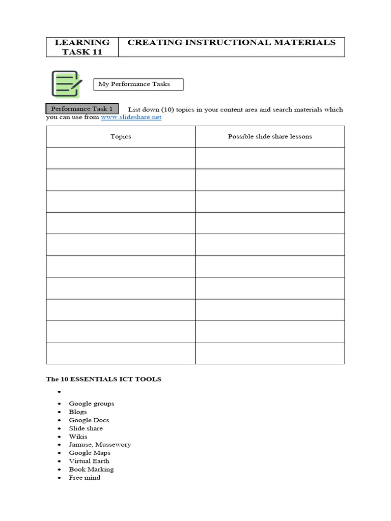 Learning Task 11 | Download Free PDF | Educational Technology | Human Communication