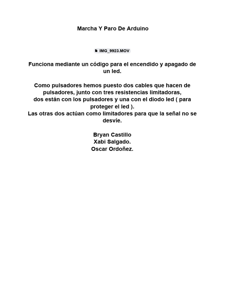 Práctica 5. Automatismo Marcha-paro Con Arduino. | PDF Práctica 5. Automatismo Marcha-paro Con Arduino. | PDF