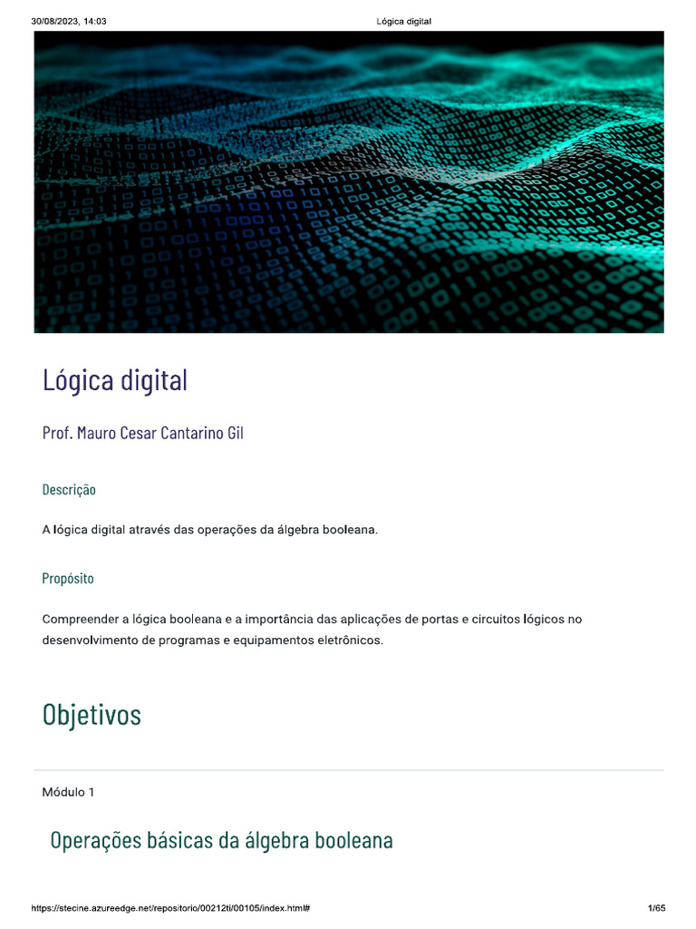 04 Lógica Digital | PDF
