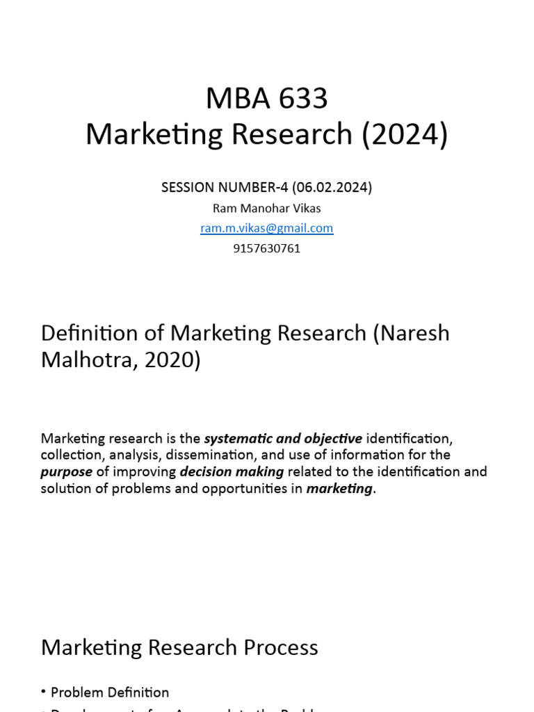 Session-4 - Marketing Research | PDF | Marketing Research | Causality