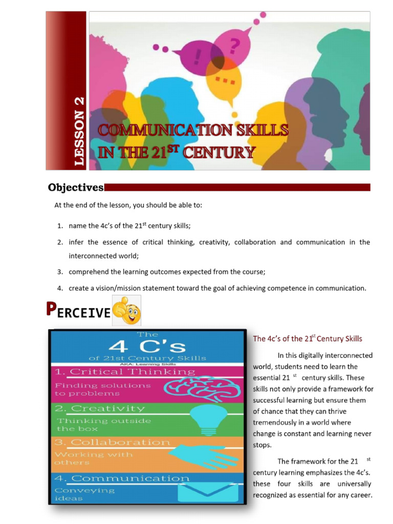 Purposive Communication - LESSON 2 | PDF | Thought | Communication