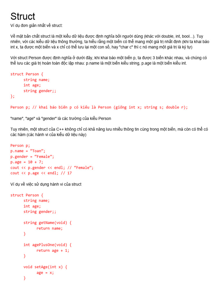 C++ Struct | PDF C++ Struct | PDF