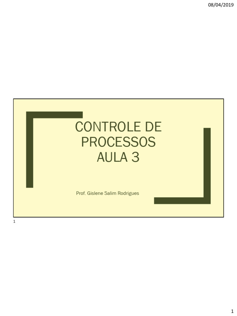 AULA3_Controle de Processos | PDF | Comentários | Temperatura