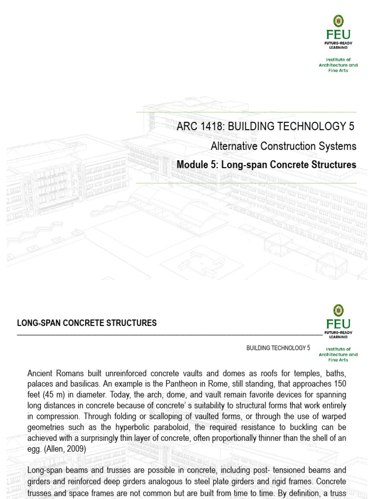 Long-Span Construction Slide Presentation | PDF | Vault (Architecture ...
