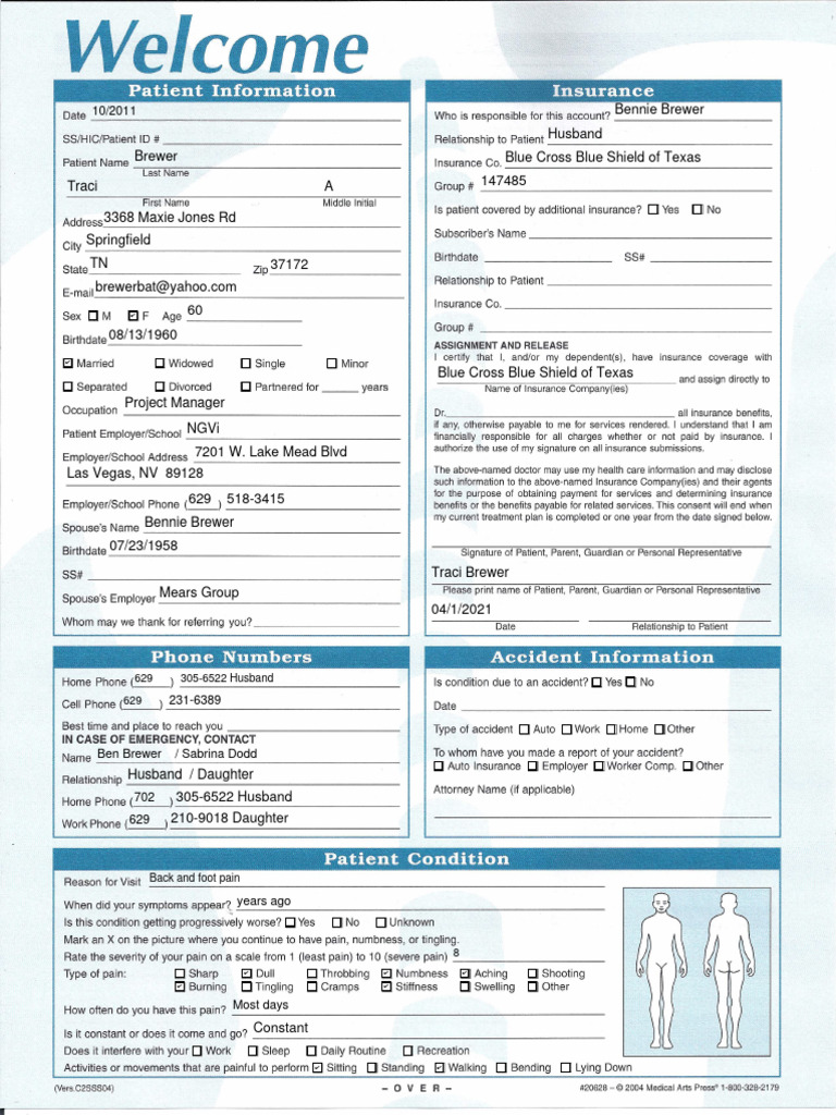 Chiropractor Forms | PDF