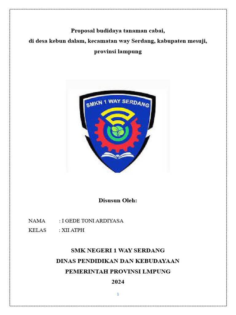 Proposal Budidaya Tanaman Cabai | PDF