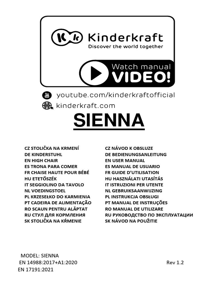 Kinderkraft SIENNA Manual | PDF